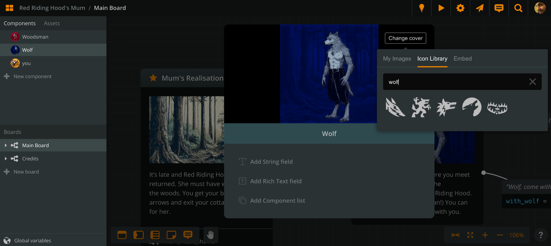 Write your interactive story in Arcweave